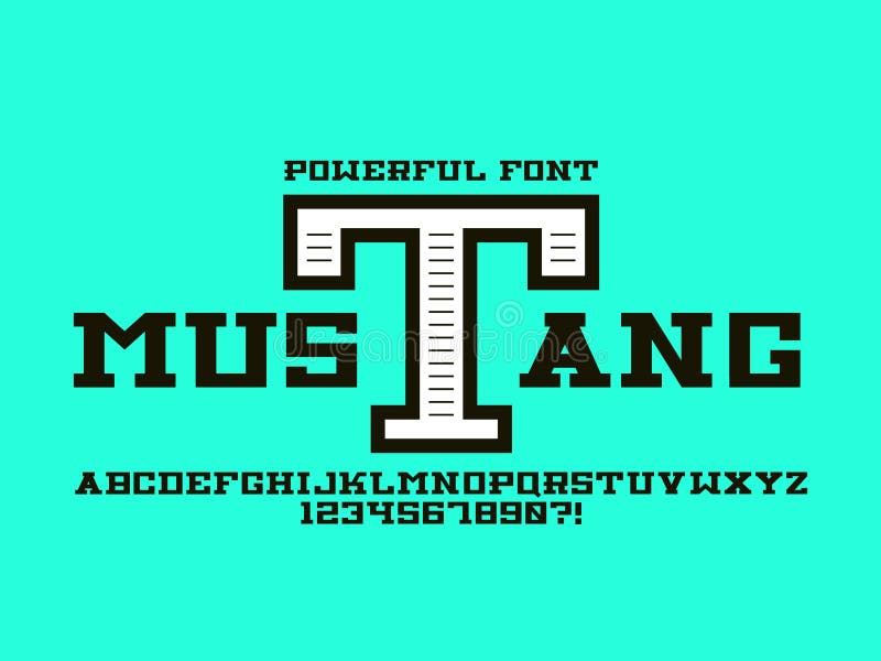 Mustang Font. Vector Alphabet Stock Vector - Illustration of alphabet ...