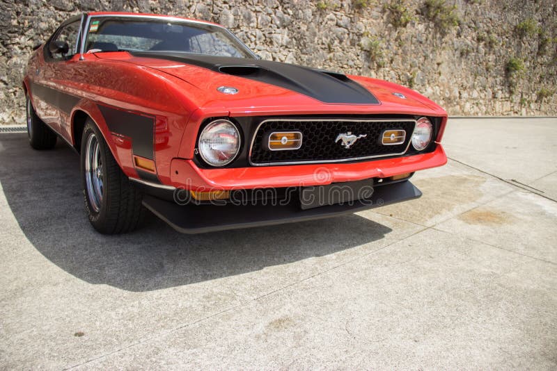 Mustang mach 1 editorial stock photo. Image of automobile - 58680058