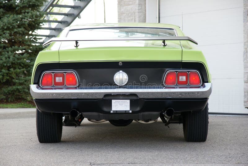 Mustang Rear End stock image. Image of 1971, lights, cleveland - 6316771