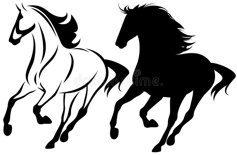Mustang running stock vector. Illustration of equestrian - 28446777