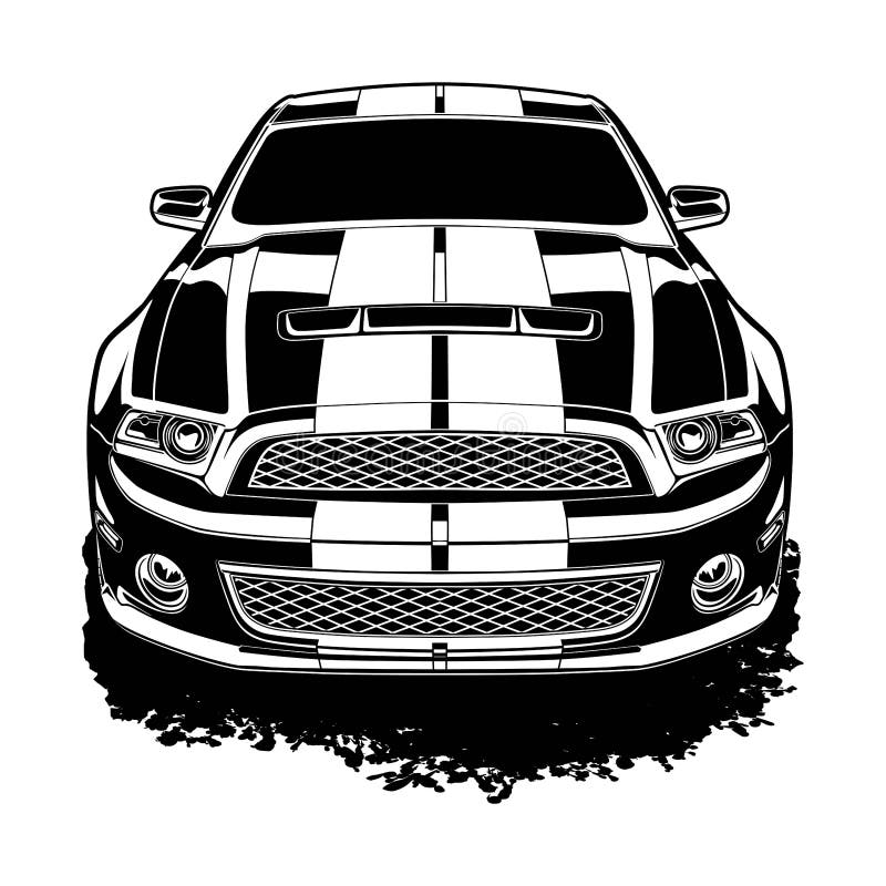 Mustang Shelby GT500 stock illustration. Illustration of workshop ...