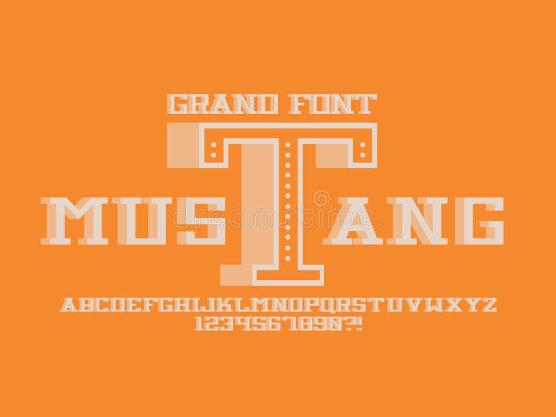 Mustang Thin Font Vector Stock Vector Illustration Of Alphabet 133437300