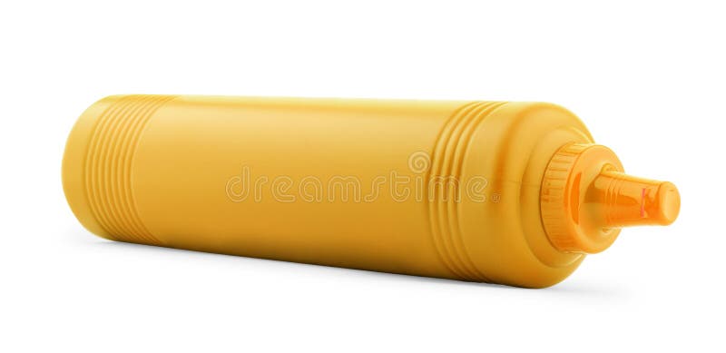 Mustard Bottle Lying beside the Mustard Sauce Stock Image - Image of ...