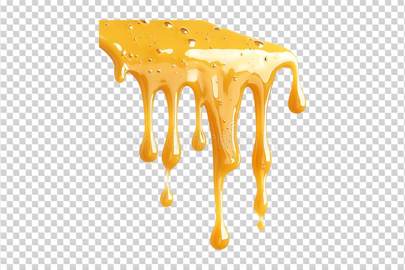 Mustard Dripping Isolated on White or Transparent Background Stock ...