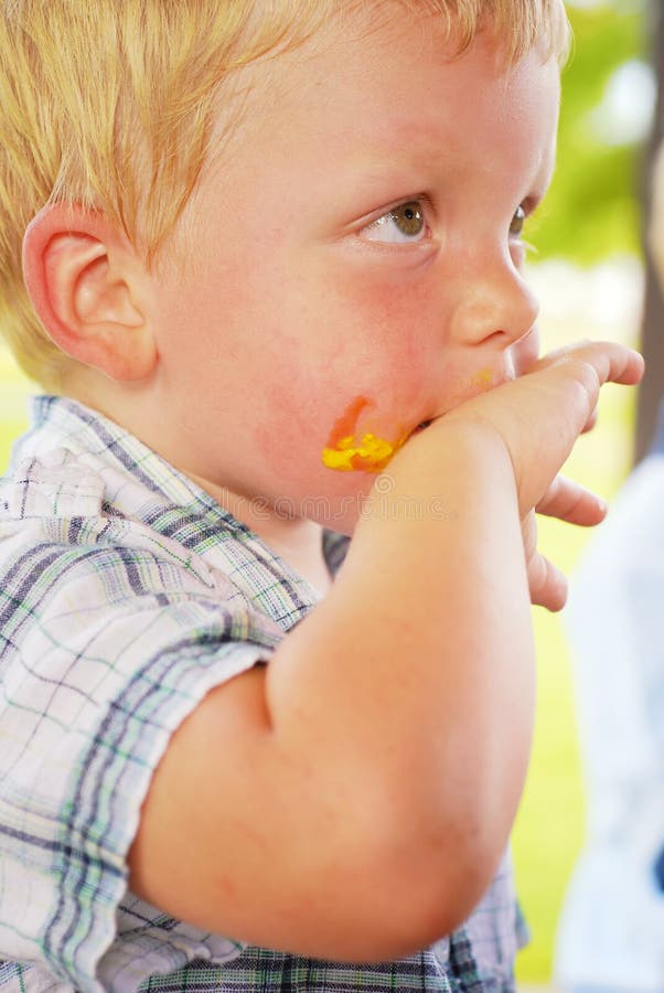 Mustard Face stock photo. Image of white, male, lunch - 11005882