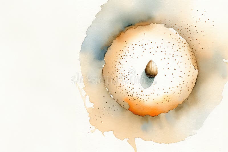 The Mustard Seed. Watercolor Illustration of the Little Seed Stock ...
