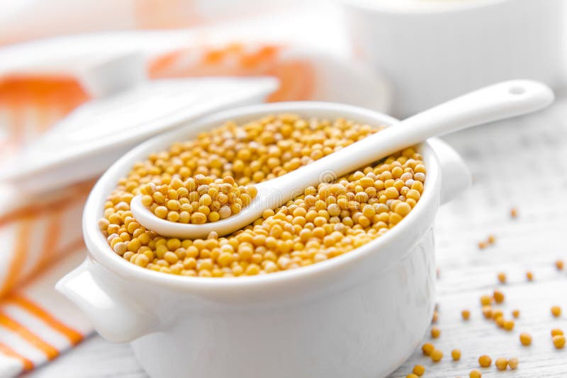 Mustard seeds stock image. Image of dressing, brownish - 31775385