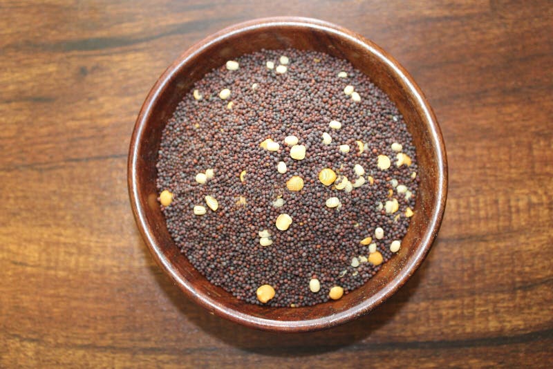 Mustard Seeds in Wooden Bowl Stock Image - Image of bowl, wooden: 265510795