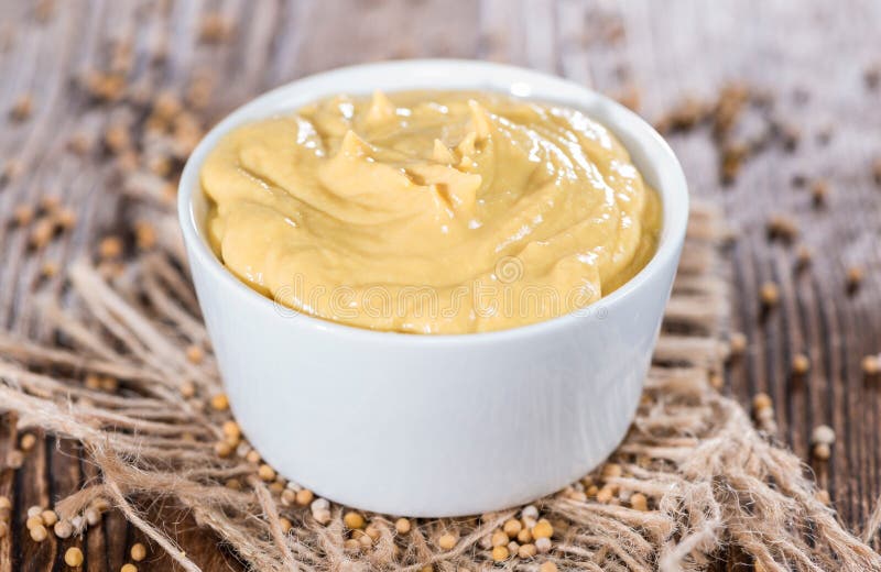 Mustard in a small bowl stock photo. Image of mustard - 41365966