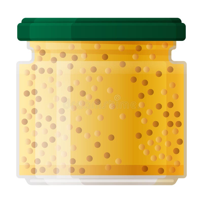 Mustard Vector Icon.Realistic Vector Icon Isolated on White Background ...