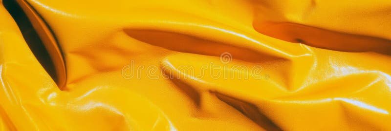 Mustard Yellow Leather with Smooth Texture and Sheen for Creative ...