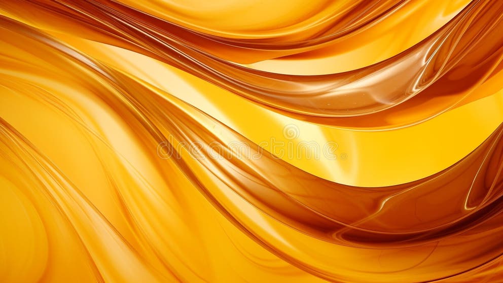 Mustard Yellow and Rust Fluid Color Waves Abstract Pattern Stock ...