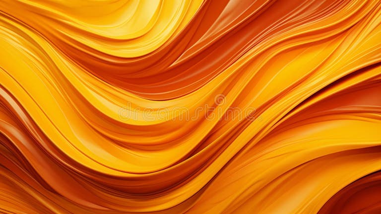 Mustard Yellow and Rust Fluid Color Waves Abstract Pattern Stock ...