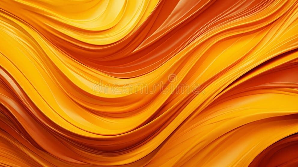 Mustard Yellow and Rust Fluid Color Waves Abstract Pattern Stock ...