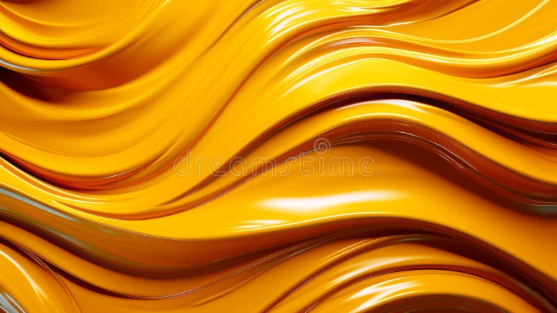 Mustard Yellow and Rust Fluid Color Waves Abstract Pattern Stock ...