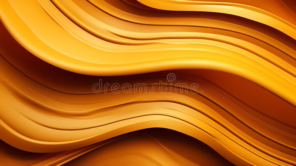 Mustard Yellow and Rust Fluid Color Waves Abstract Pattern Stock ...