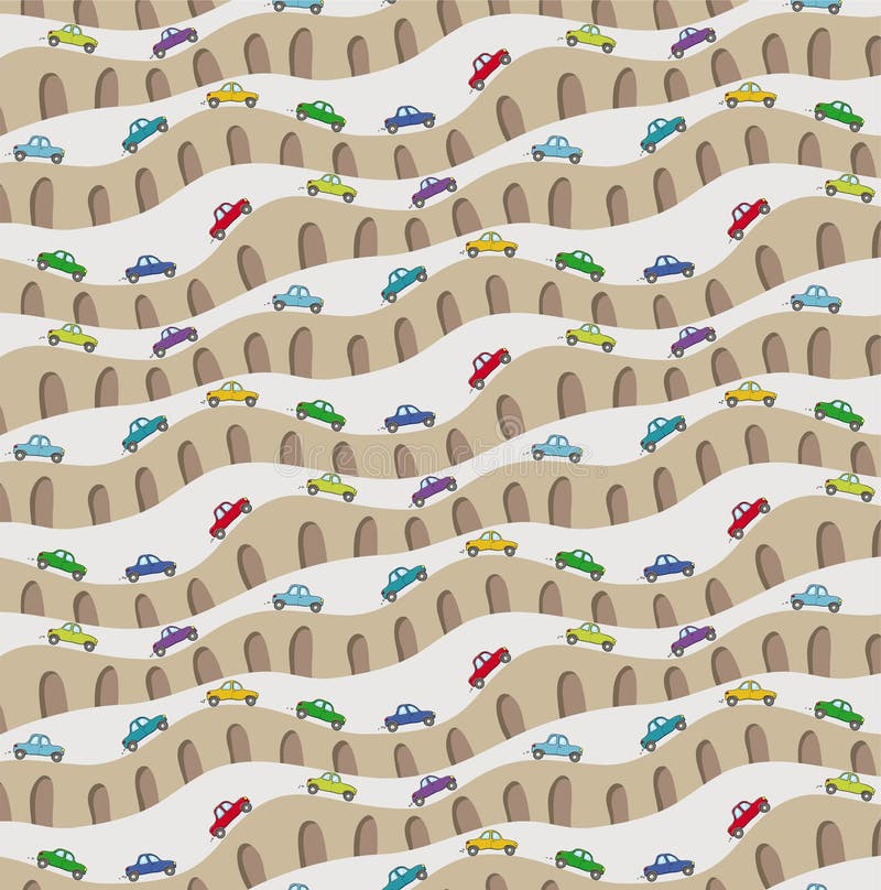 Muster mit Autos vektor abbildung. Illustration von drehzahl - 27103779