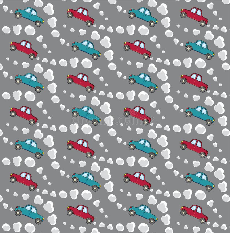 Muster mit Autos vektor abbildung. Illustration von drehzahl - 27103779