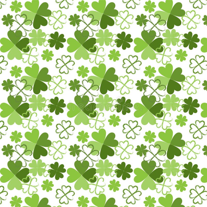 Muster mit Klee vektor abbildung. Illustration von blatt - 47585082