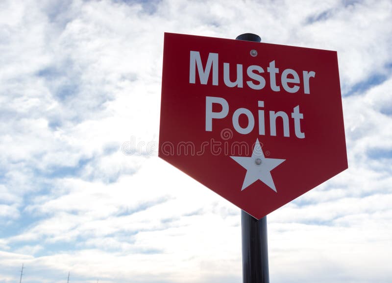 Muster Point sign stock image. Image of direction, safety - 39921507
