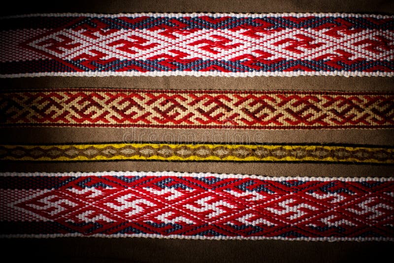 Muster-Wikinger-Kleidung Der Stickerei Ethnische Stockbild - Bild von ...