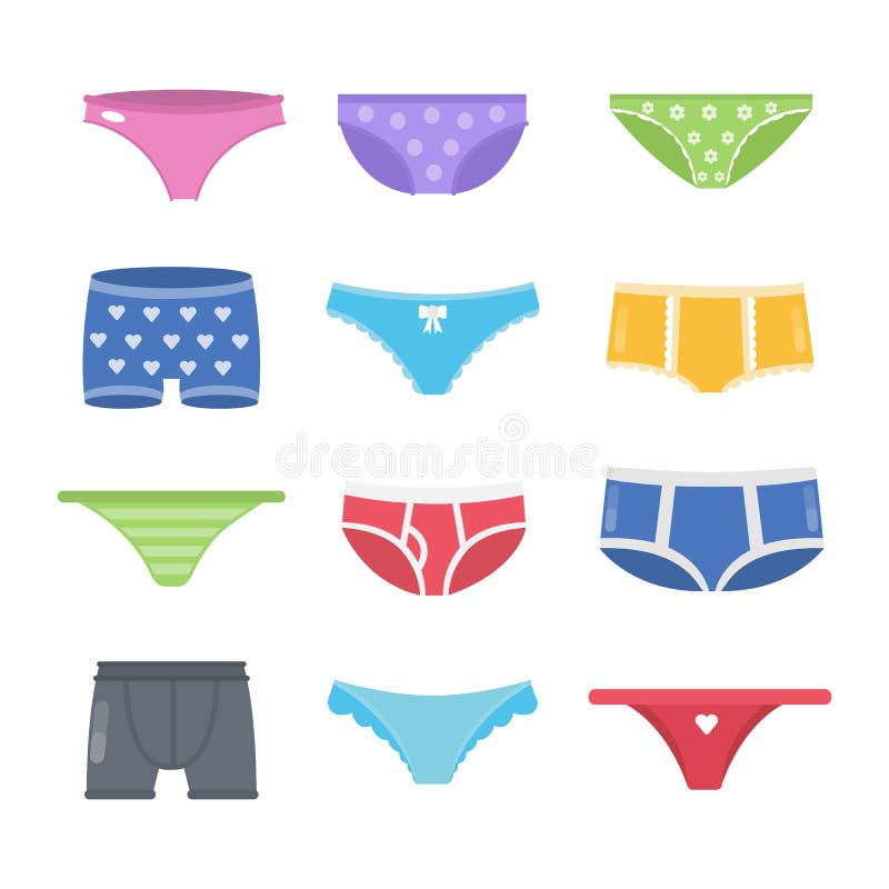 Mutande variopinte messe illustrazione vettoriale. Illustrazione di ...