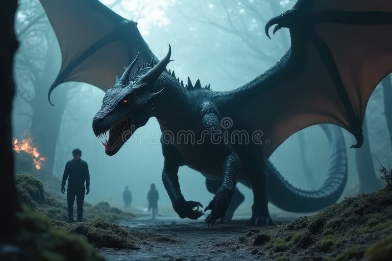 Dragon Mutation Terror Unfolding Stock Illustration - Illustration of ...