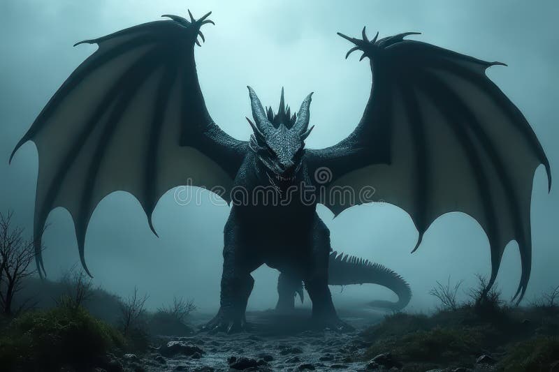 Dragon Mutation Unleashed in Terror Stock Illustration - Illustration ...