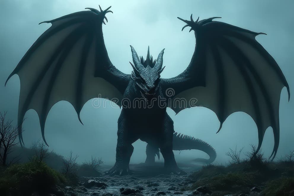 Dragon Mutation Unleashed in Terror Stock Illustration - Illustration ...
