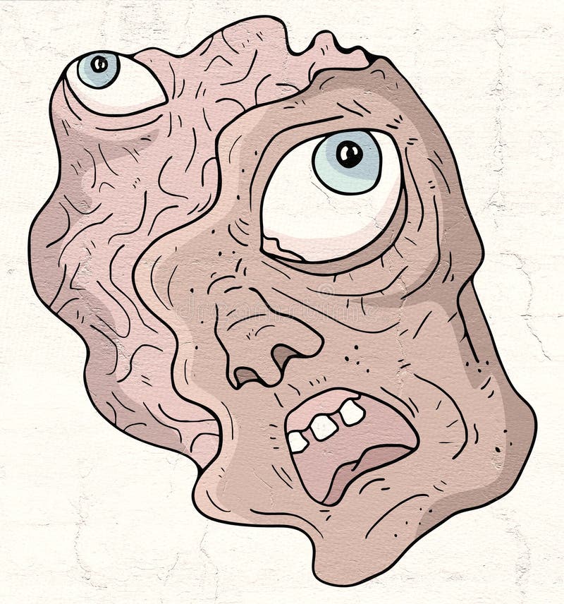 Mutant face stock illustration. Illustration of halloween - 80996663
