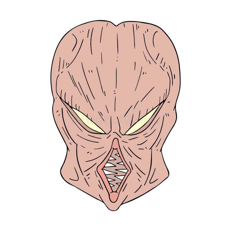 Mutant head draw stock vector. Illustration of mutant - 163243951