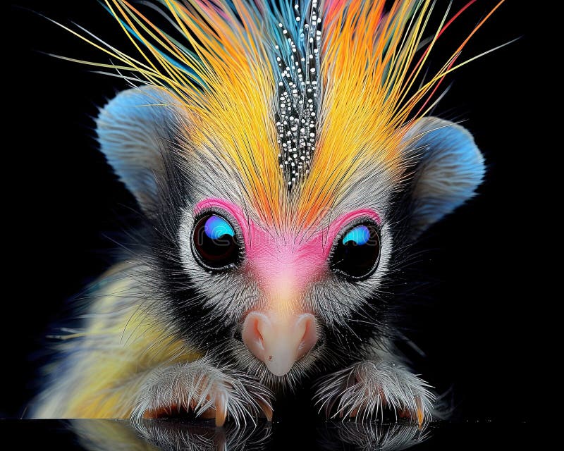 Mutant Multicolor Hybrid Animal. Stock Illustration - Illustration of ...