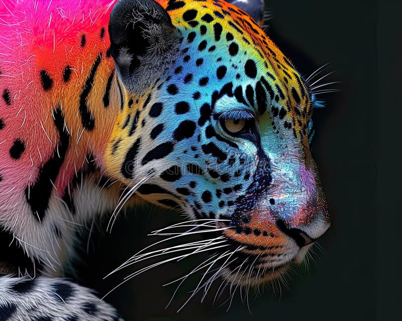 Mutant Multicolor Hybrid Animal. Stock Illustration - Illustration of ...