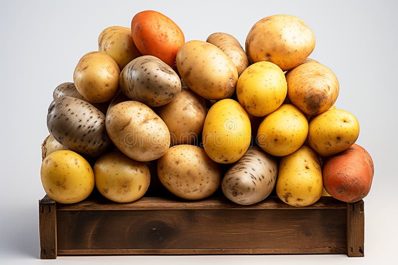Mutant Potatoes in a Wicker Basket Stock Illustration - Illustration of ...