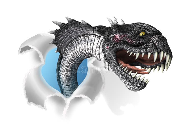 Mutant Snake Invades Your Document Stock Illustration - Illustration of ...