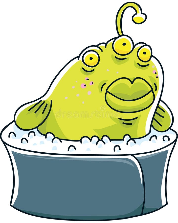 Mutant Sushi stock illustration. Illustration of funny - 41886234