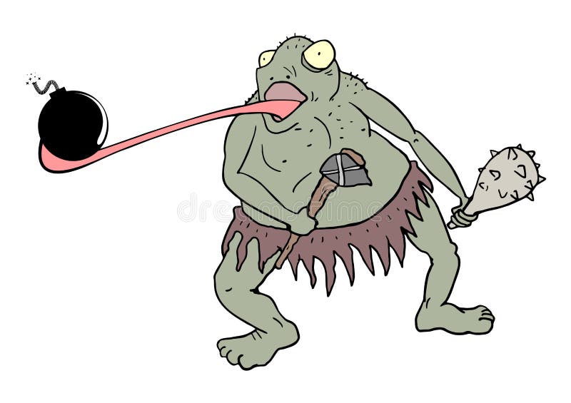 Mutant toad with bomb stock vector. Illustration of mascot - 54804903