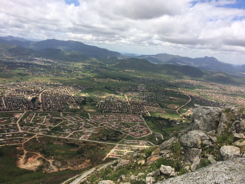Mutare Cityscape View from Christemass Pass. Stock Image - Image of ...