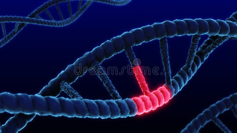 Mutated DNA and Molecules Scientific Biotechnology Stock Illustration ...