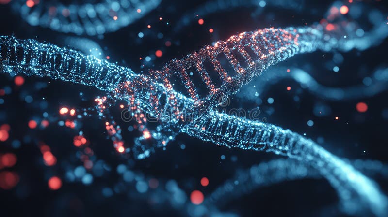 Mutation Simulation of Genetic Sequence Stock Illustration ...