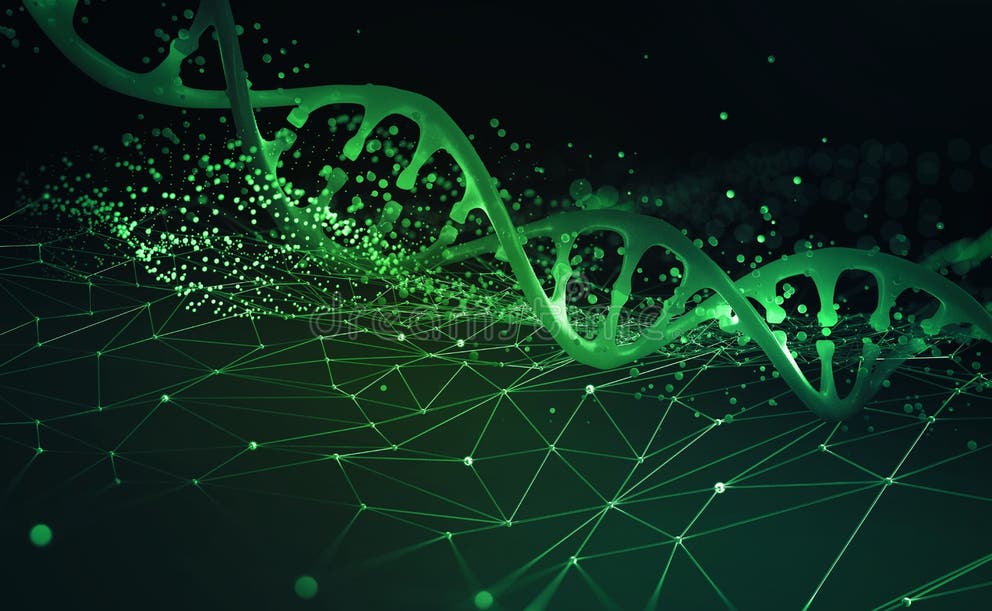 Mutations Under Microscope. Decoding Genome Stock Illustration ...