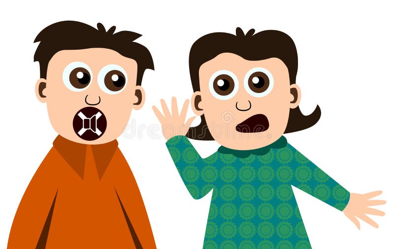 Mute and deaf stock illustration. Illustration of humor - 24008221