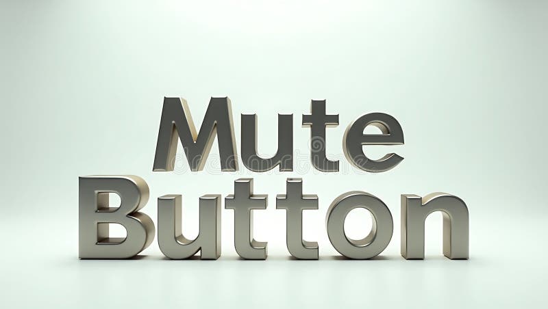 Mute Button with Clear Letters on Subtle Background for Easy Visibility ...