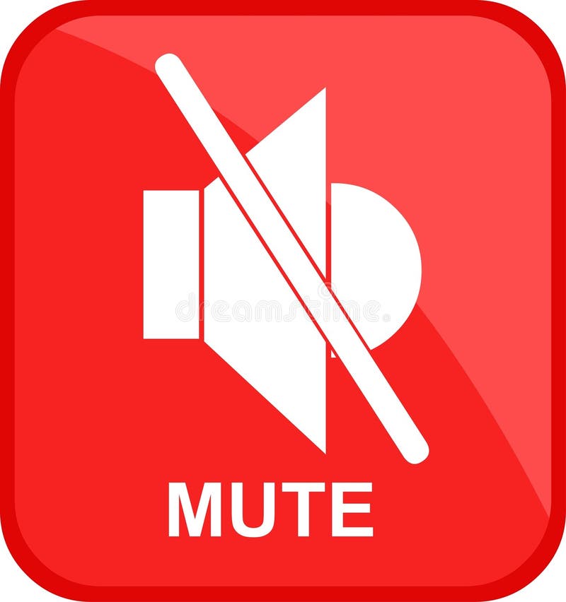 Mute Button Vector Illustration Stock Illustration - Illustration of ...