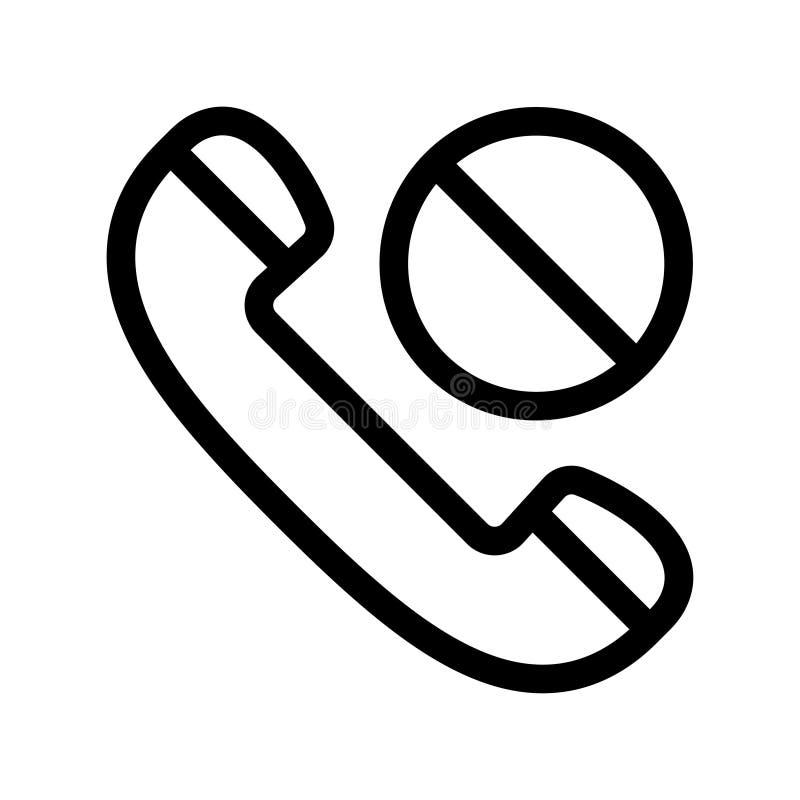 Mute Call Icon stock vector. Illustration of icon, telephone - 219805707