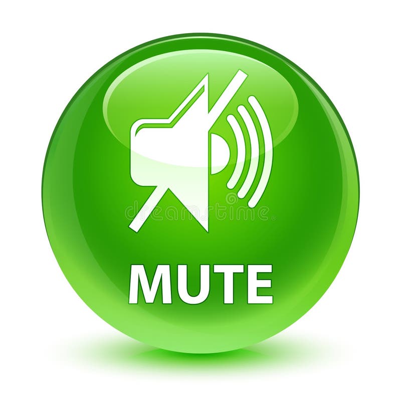 Mute Glassy Green Round Button Stock Illustration - Illustration of ...