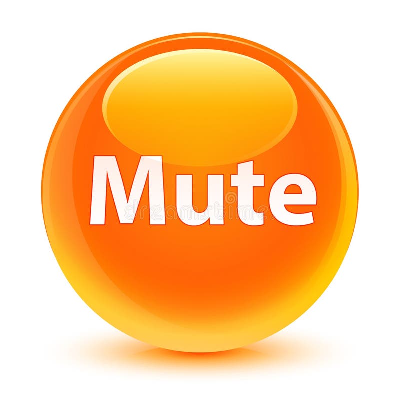 Mute Glassy Orange Round Button Stock Illustration - Illustration of ...