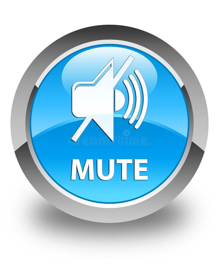 Mute Glossy Red Round Button Stock Illustration - Illustration of ...