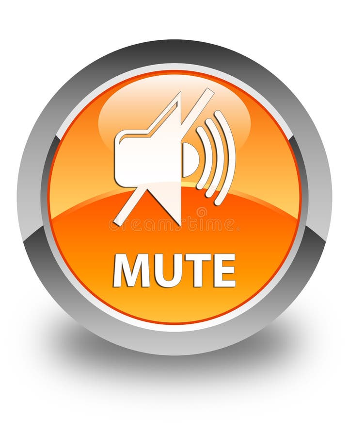 Mute Glossy Orange Round Button Stock Illustrations – 14 Mute Glossy ...