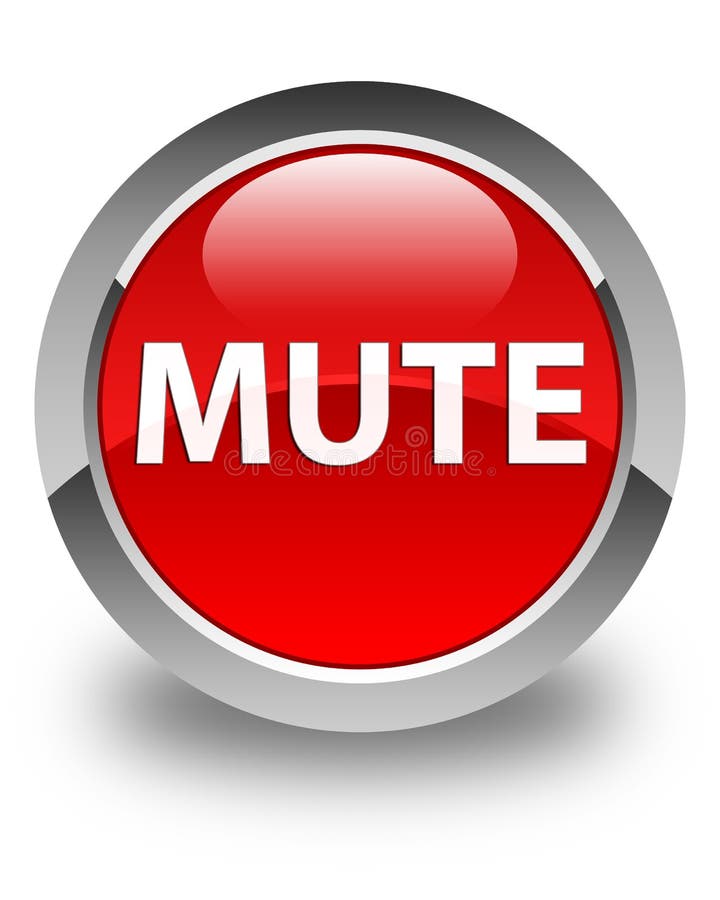 Mute Glossy Red Round Button Stock Illustration - Illustration of ...